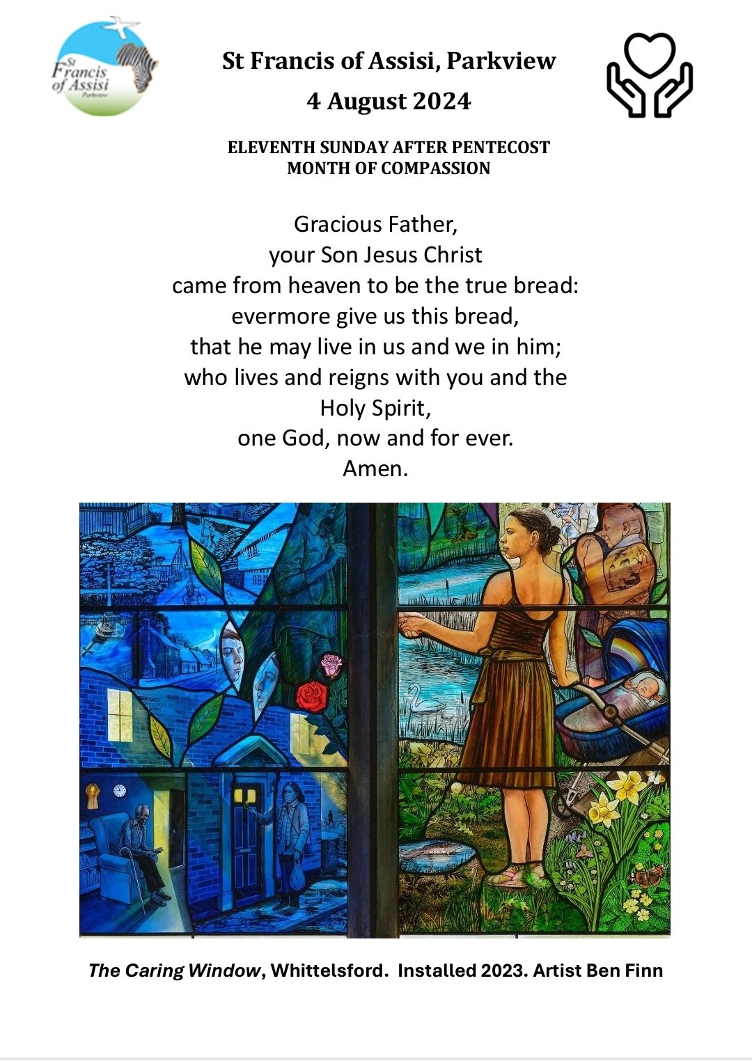 Eleventh Sunday after Pentecost – 4 August 2024 – St Francis of Assisi ...